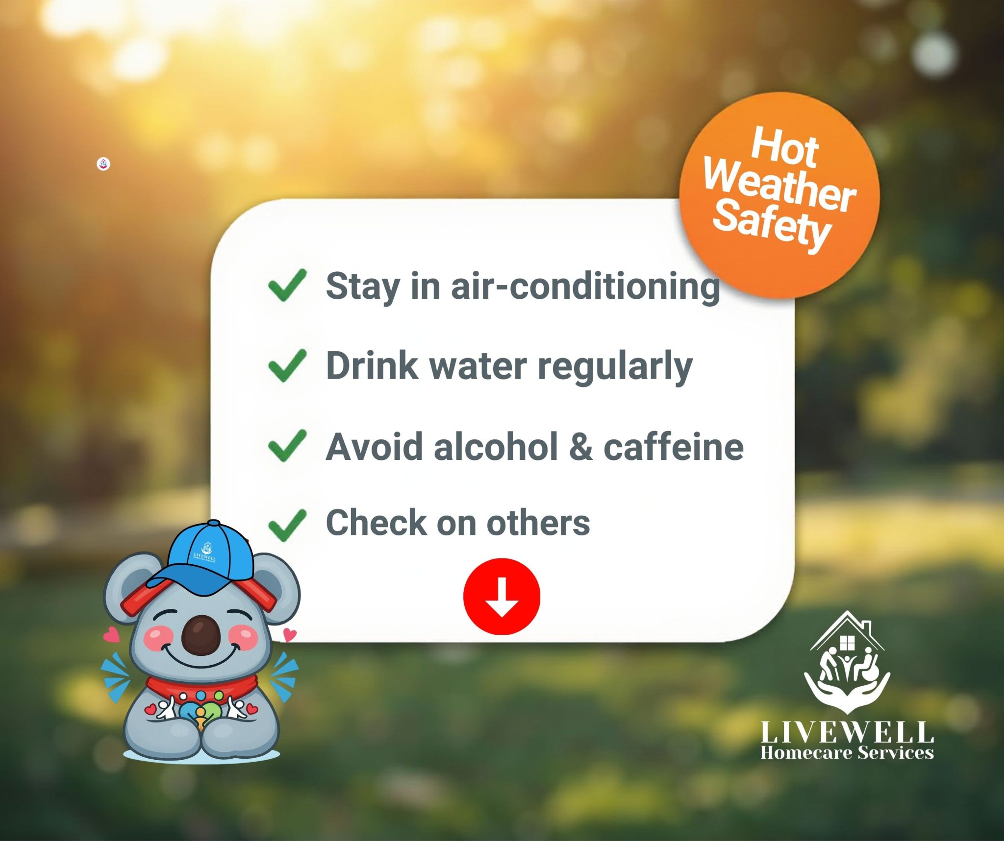 Hot Weather Safety Tips for NDIS & Aged Care Clients | Livewell ...